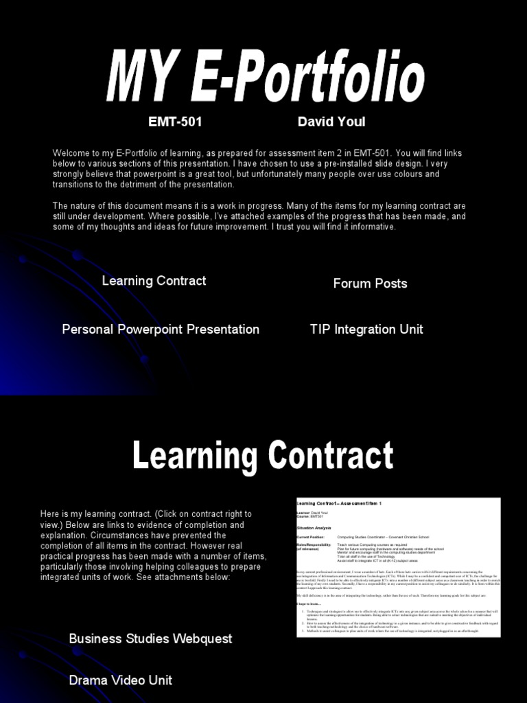 E-Portfolio Dyoul - Final - Open This | PDF | Educational Technology ...