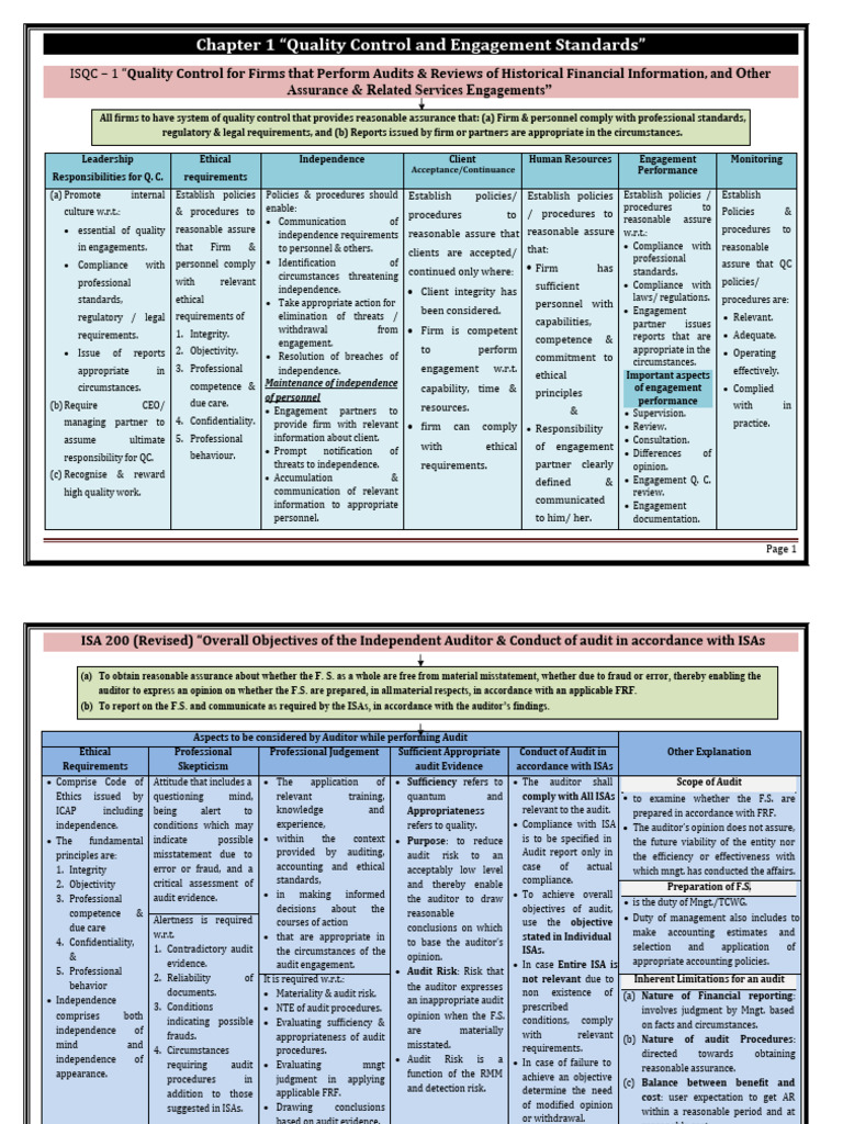 CA Final Audit Summarize | Download Free PDF | Audit | Financial Audit