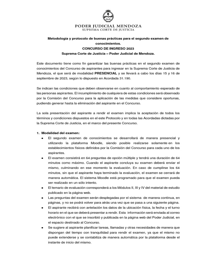 Metodologia y Protocolo de Buenas Practicas para El Segundo Examen de ... Metodologia y Protocolo de Buenas Practicas para El Segundo Examen de ...