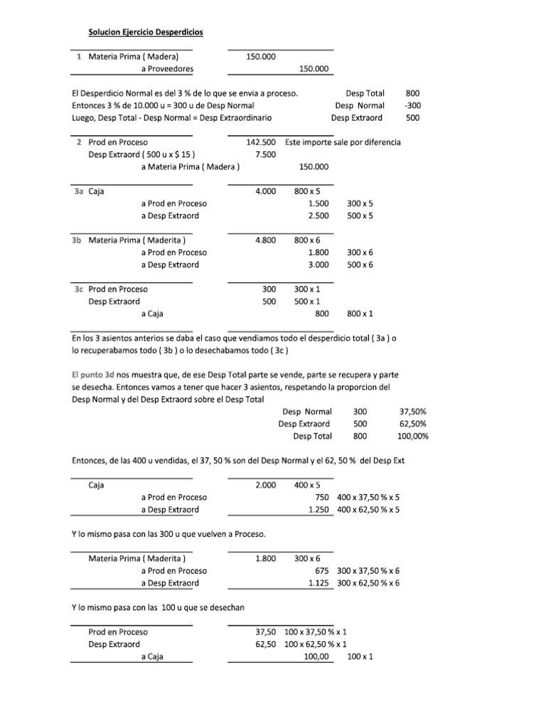 Desperdicios Ejerc Adic SOLUCION | PDF