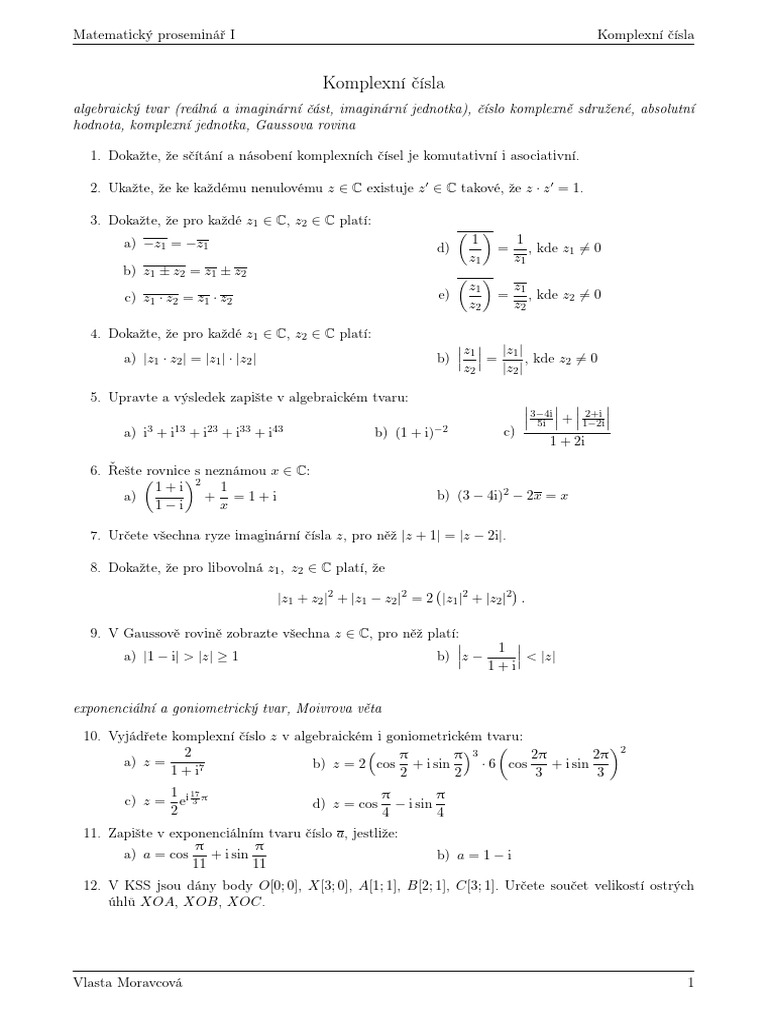 07_Komplexni_cisla | PDF