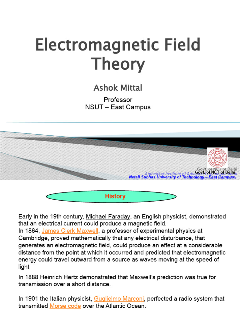 EMFT Lecture 1 | PDF | Radio | Electromagnetic Interference