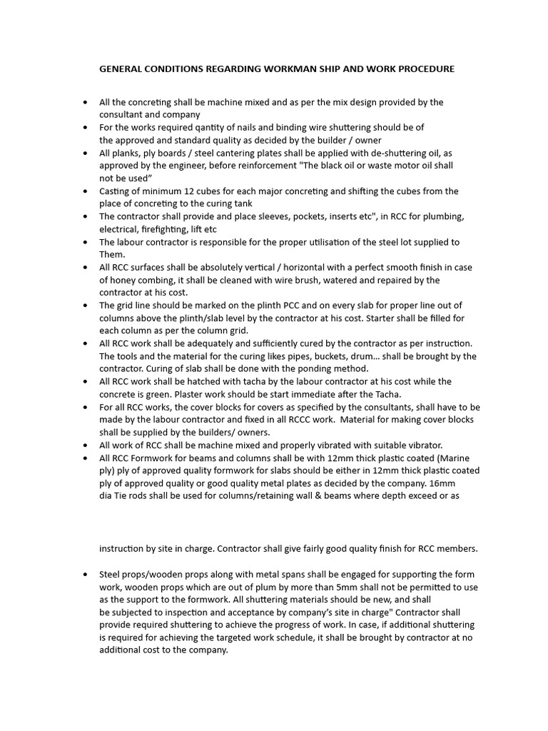Terms and Condition | Download Free PDF | Concrete | Civil Engineering