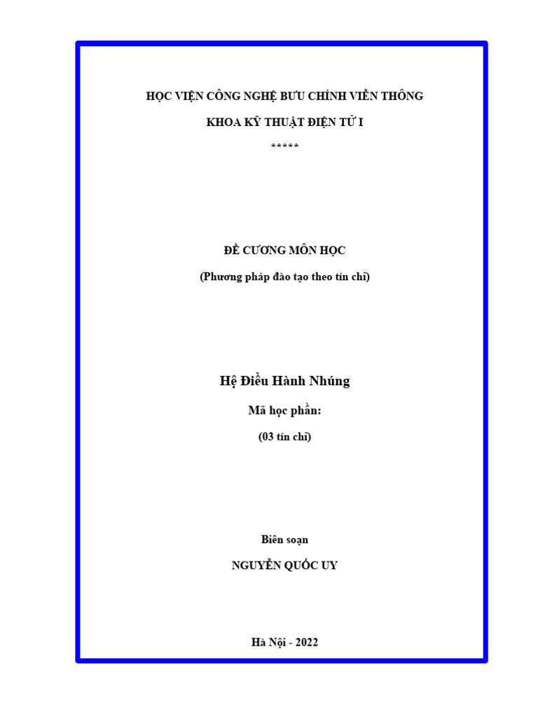 De Cuong HDH Nhung 2022 | PDF