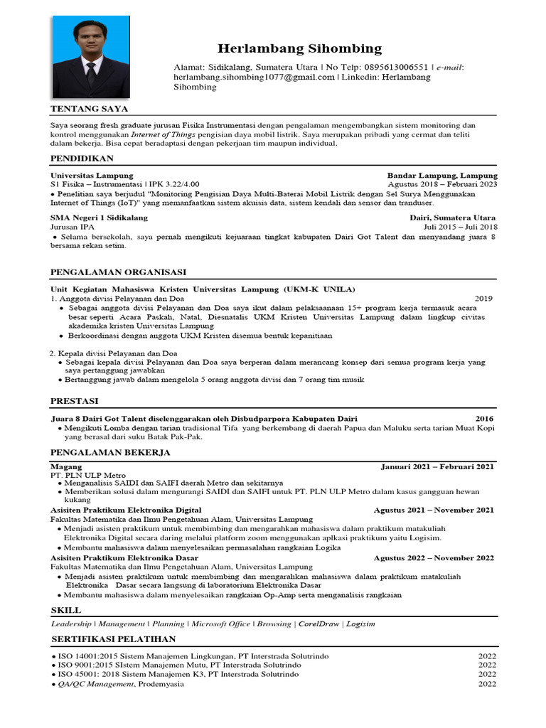 CV Herlambang Sihombing | PDF