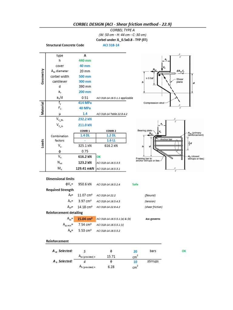 Corbel Design For Precast | Download Free PDF | Structural Engineering | Concrete
