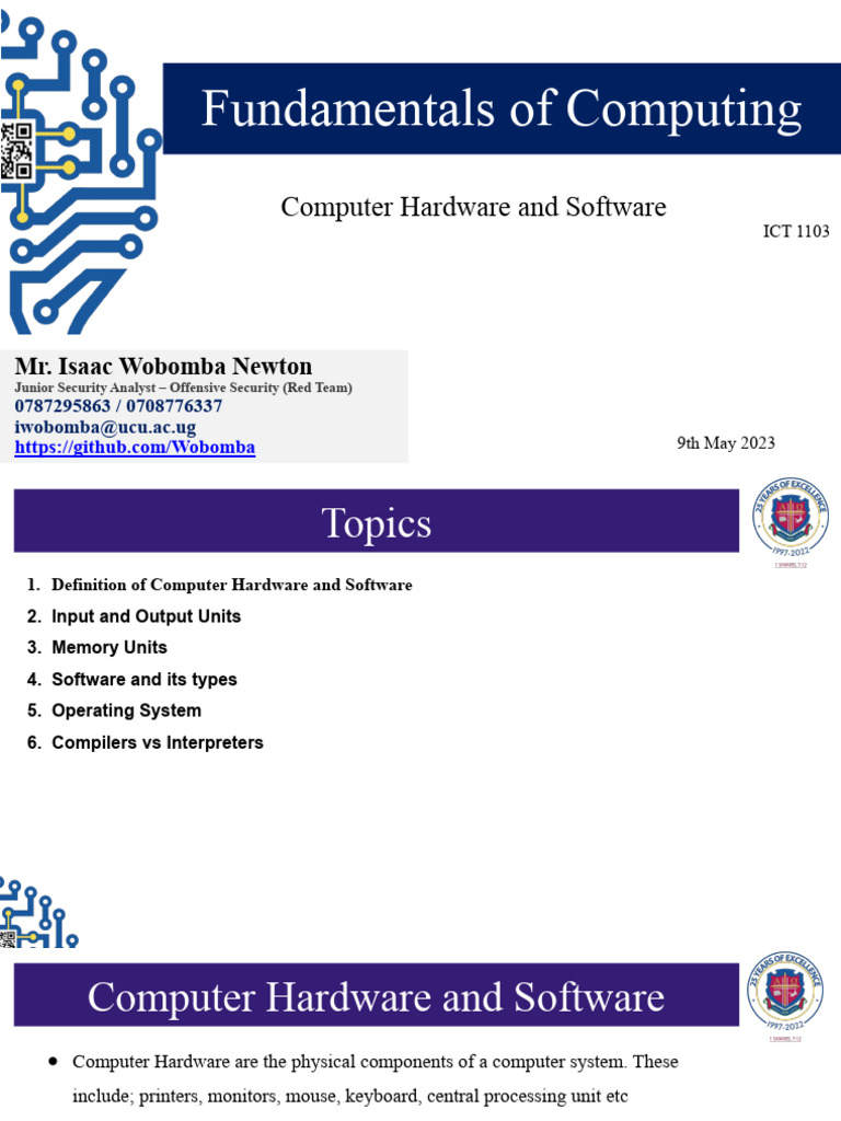 Computer Hardware and Software Ucu | PDF | Computer Data Storage ...
