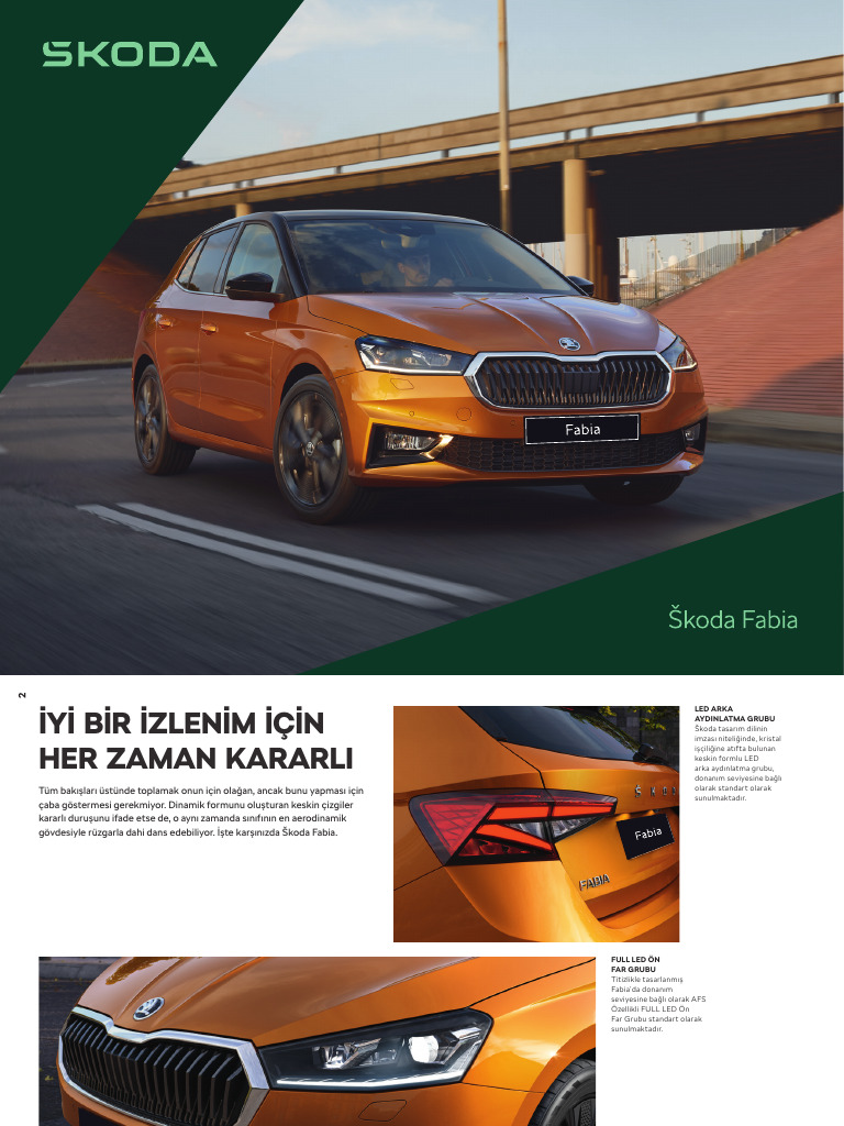 2023 Koda Fabia Ausstattungsvarianten