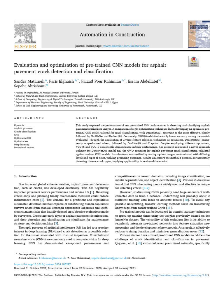 Evaluation And Optimisation Of Pre Trained Cnn Models For 2024 Automation In Pdf Deep