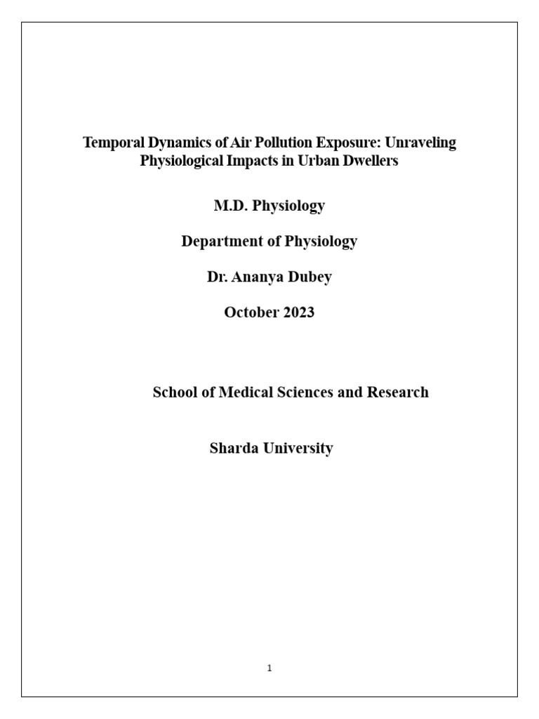 Temporal Dynamics Of Air Pollution Exposure F Docx33333 Pdf Air
