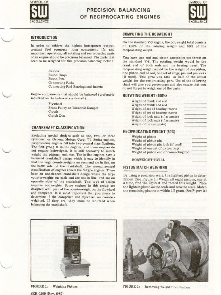 Precision Balancing of Reciprocating Engines | PDF