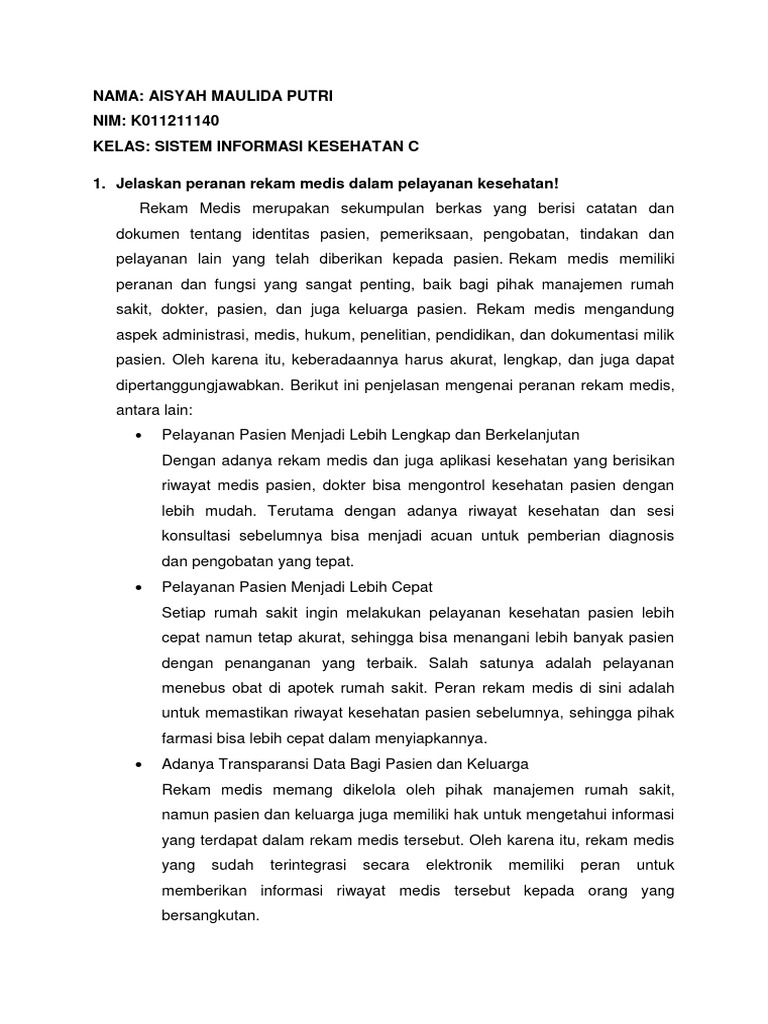 140 - Aisyah Maulida Putri - Sik C | PDF