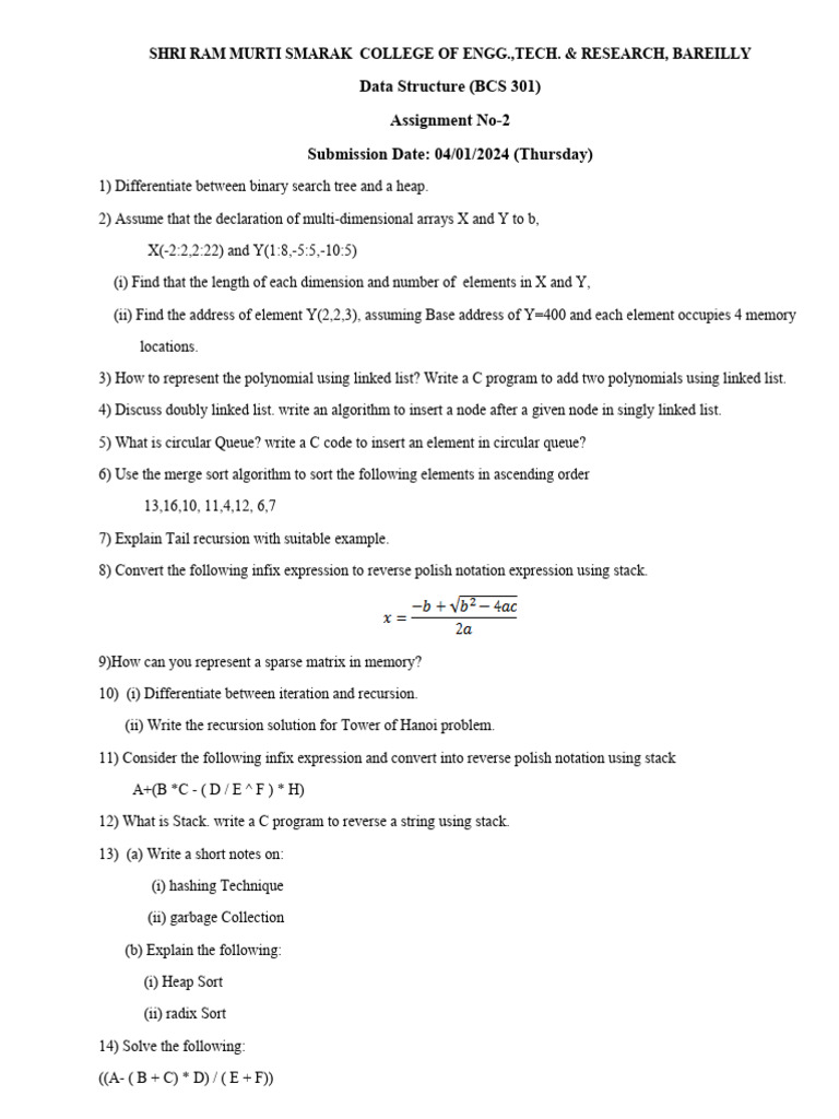 Data Structure Assignment | PDF | Computing | Algorithms And Data ... Data Structure Assignment | PDF | Computing | Algorithms And Data ...