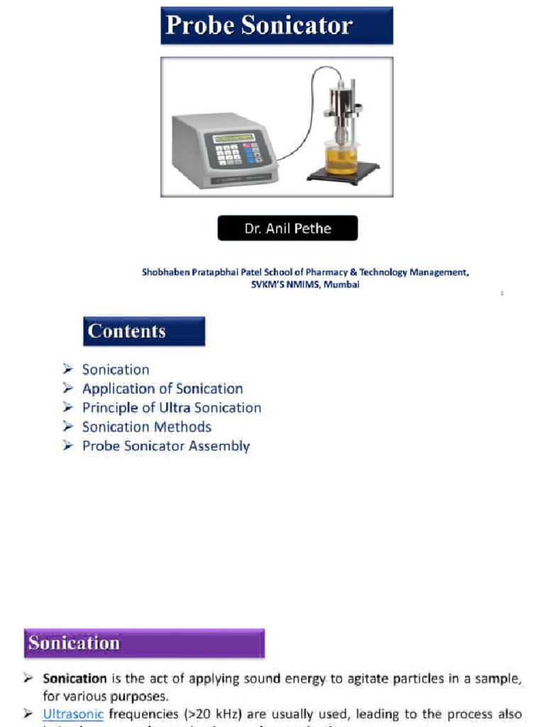 Ultrasonicator 2 Pdf
