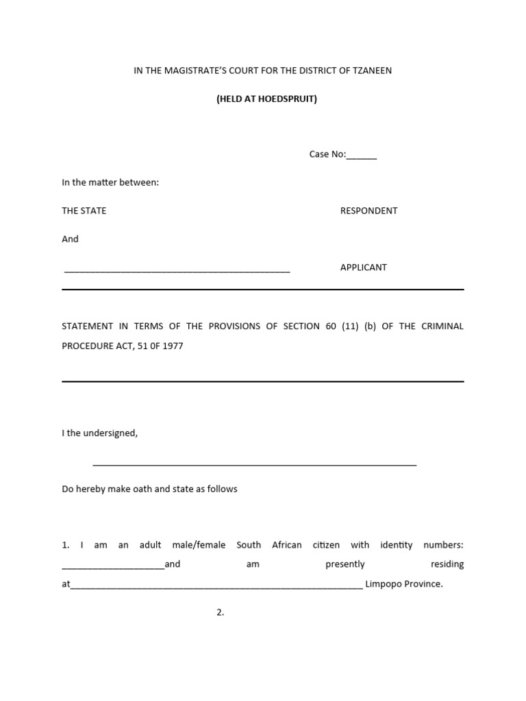 Schedule 5 Bail Application | PDF | Bail | Criminal Procedure In South ...