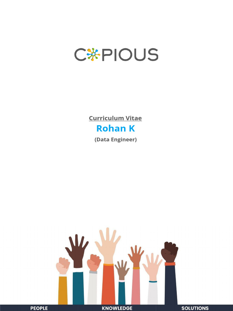 Copious CV - Rohan K - Data Engineer | PDF | Microsoft Azure | Data Warehouse