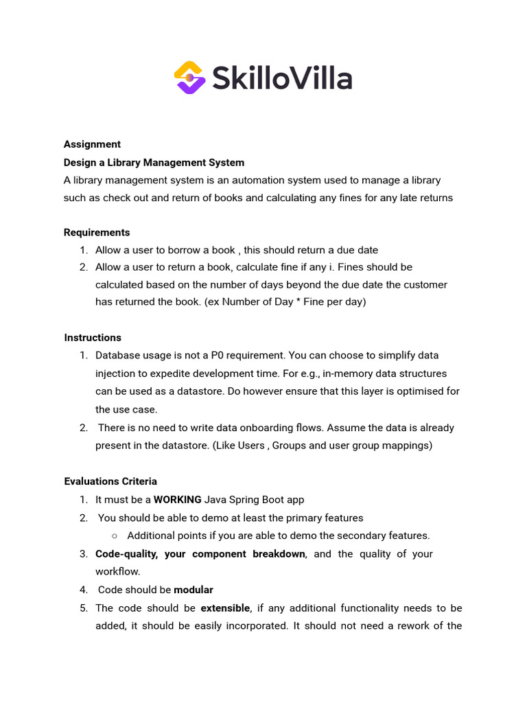 Library Management System Design Guide | PDF