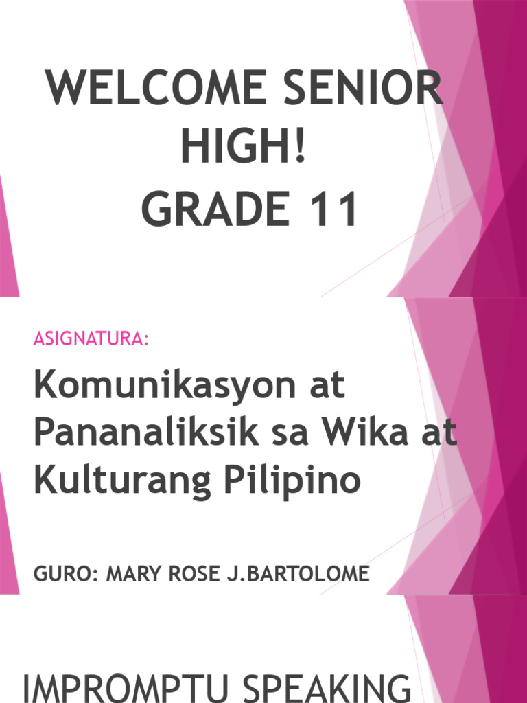 Komunikasyon at Pananaliksik Sa Wika at Kulturang Pilipino | PDF