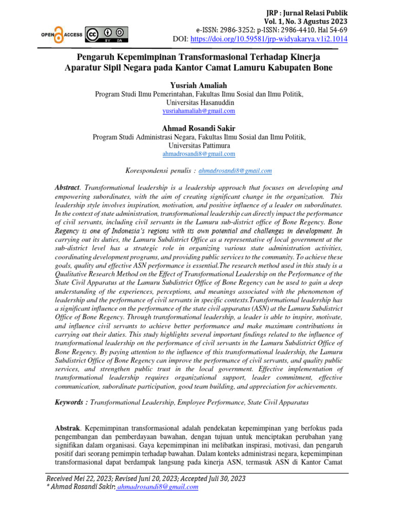 Kak Iye Nga Yek Nak Jere Dak | PDF | Transformational Leadership | Leadership