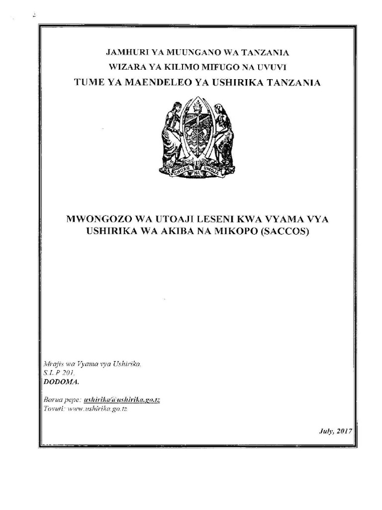 Mwongozo Wa Utoaji Leseni | PDF