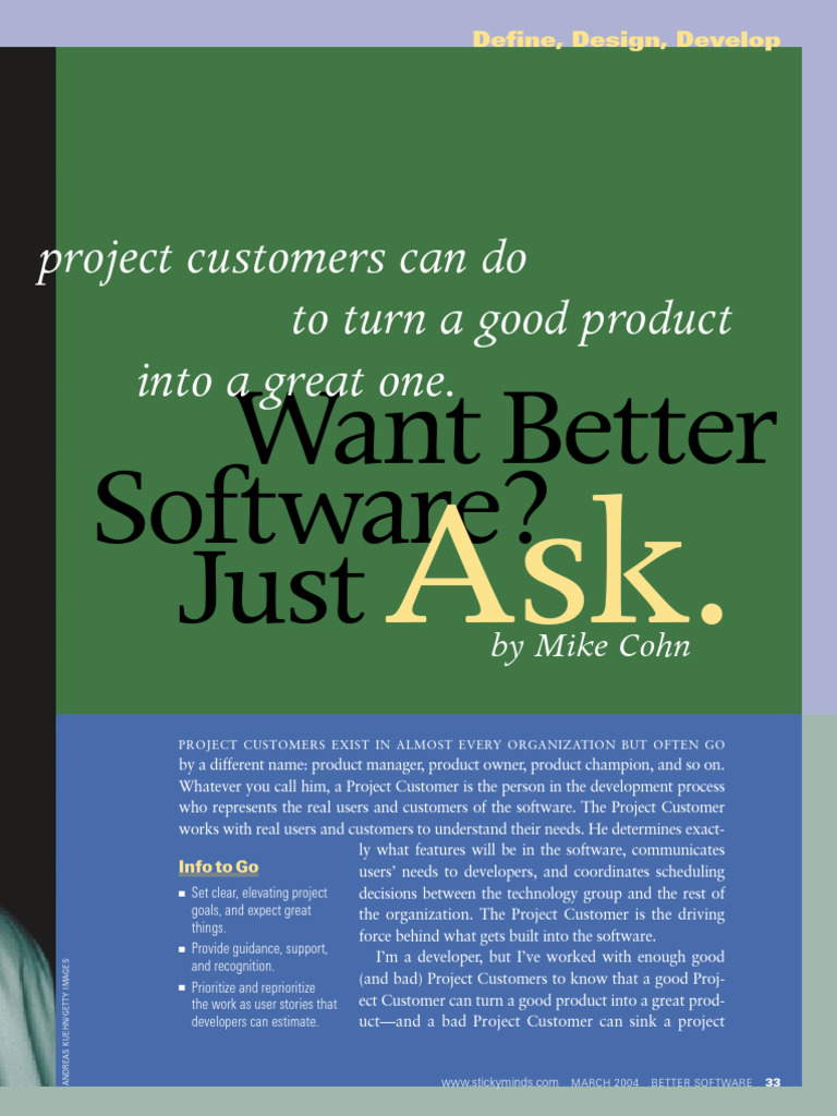 Want Better Software? Just Ask! | PDF | Goal | Microsoft Windows