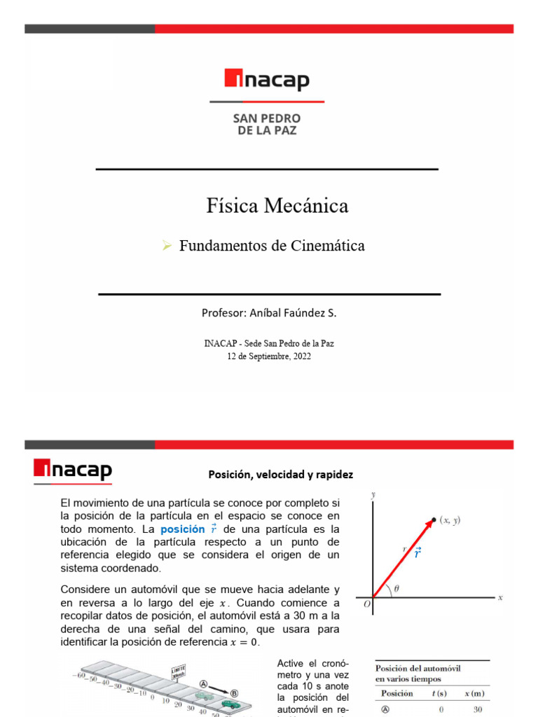Clase 04 - Fundamentos de cinemática | PDF | Velocidad | Velocidad
