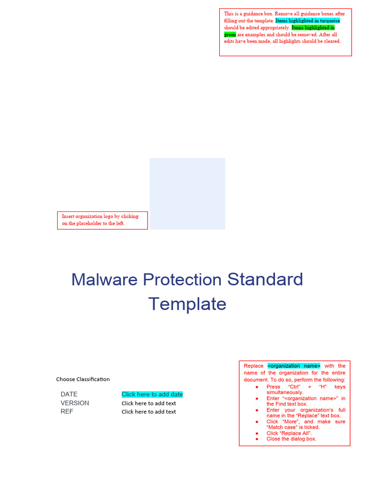 STANDARD Malware Protection Template en | PDF | Malware | Computer Virus