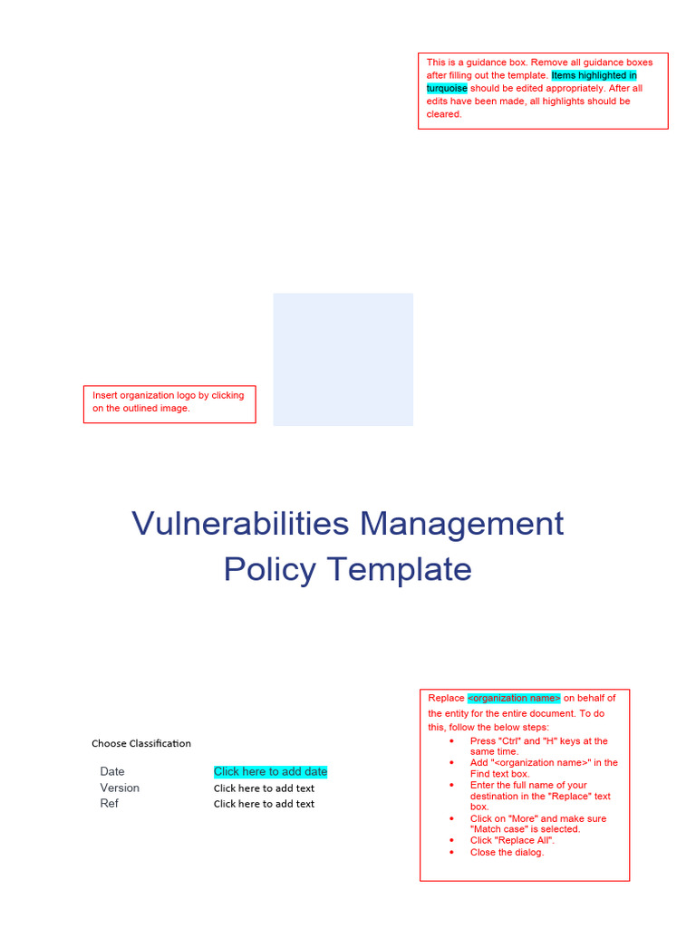Vulnerabilities Management Policy Template | PDF | Vulnerability ...