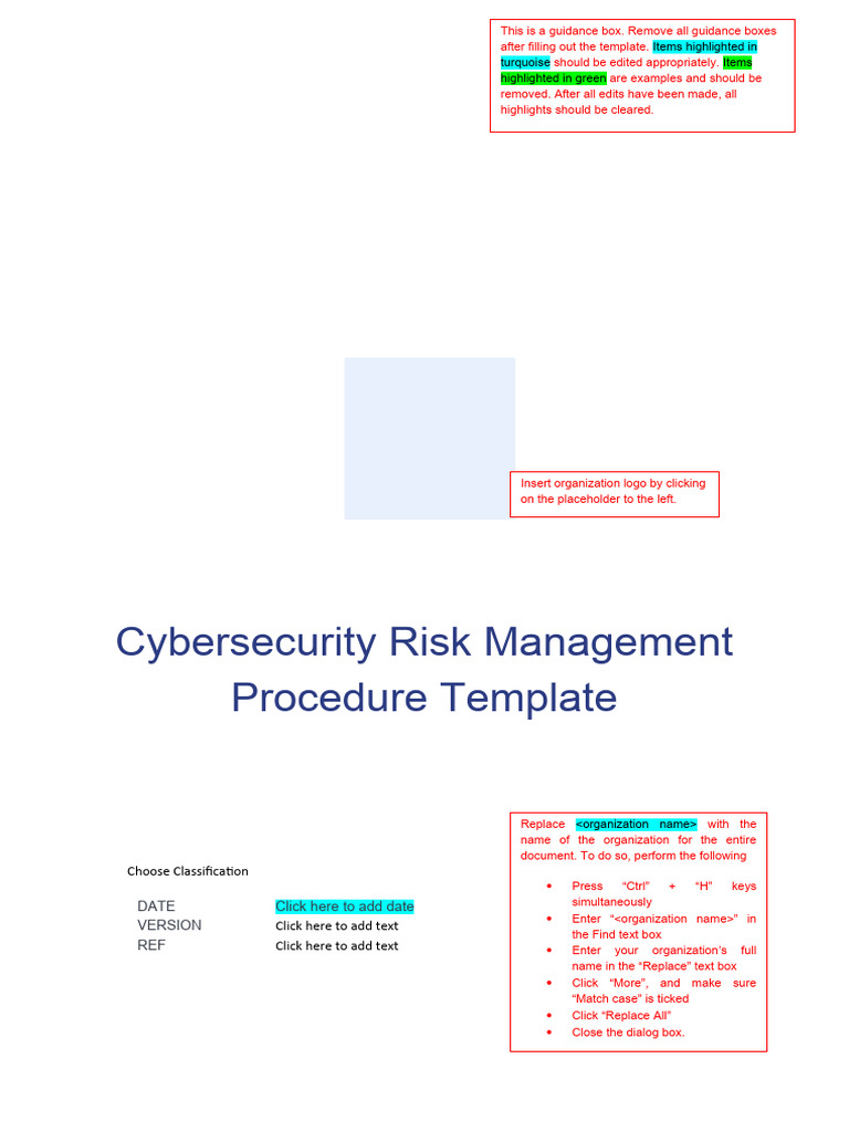 Cybersecurity Risk Management Template | PDF | Risk | Risk Management