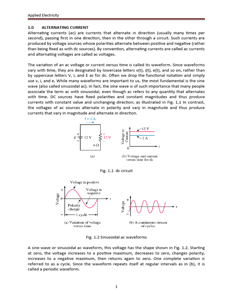 EEE 212 - Applied Electricity 2 | PDF | Amplitude | Root Mean Square