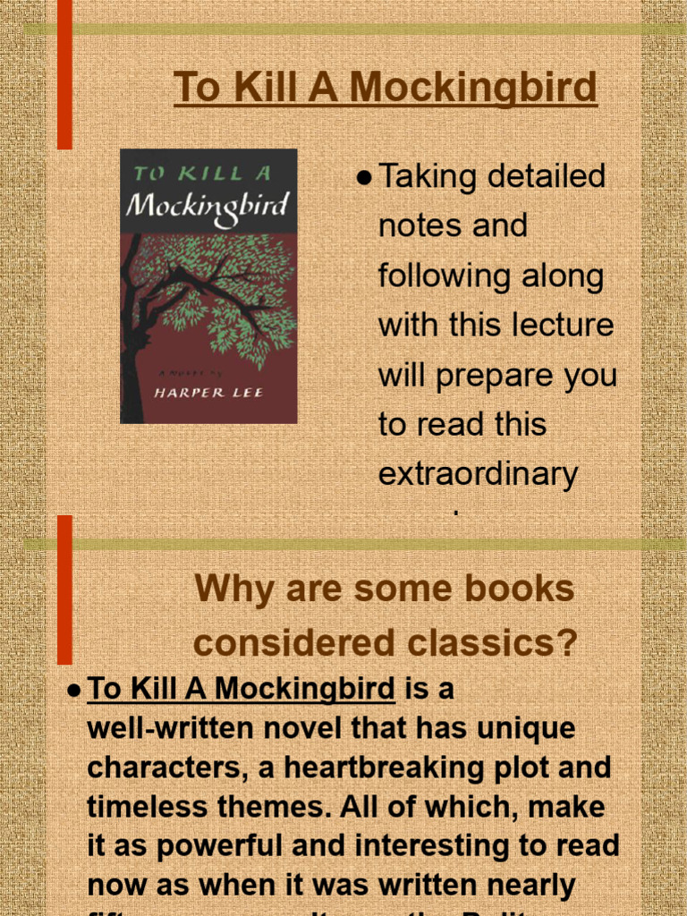 To Kill A Mockingbird Background Info | Download Free PDF | To Kill A Mockingbird | Harper Lee