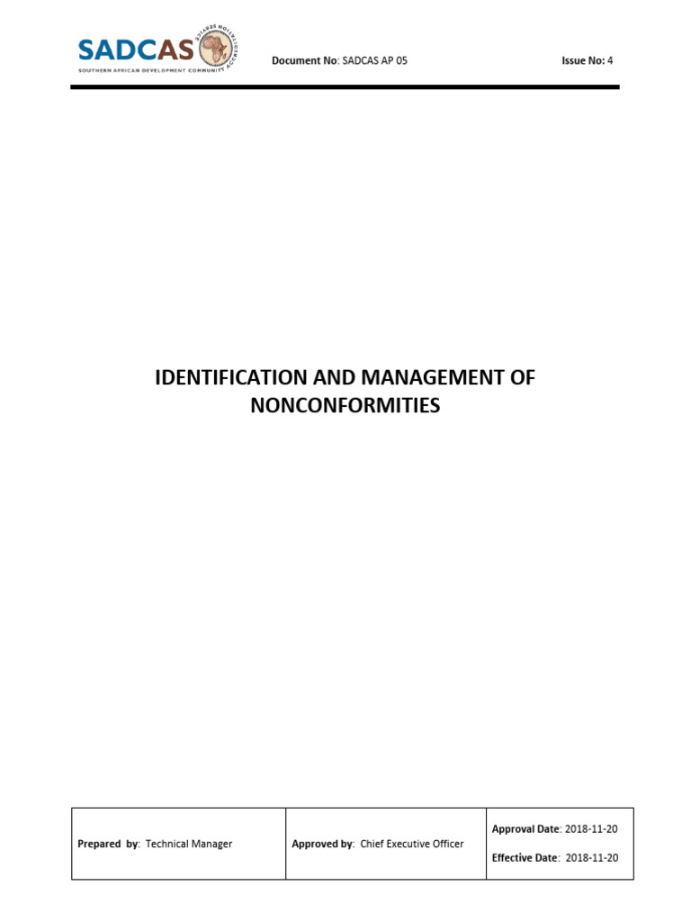 Nonconformity Management Procedure | PDF | Business | Systems Analysis