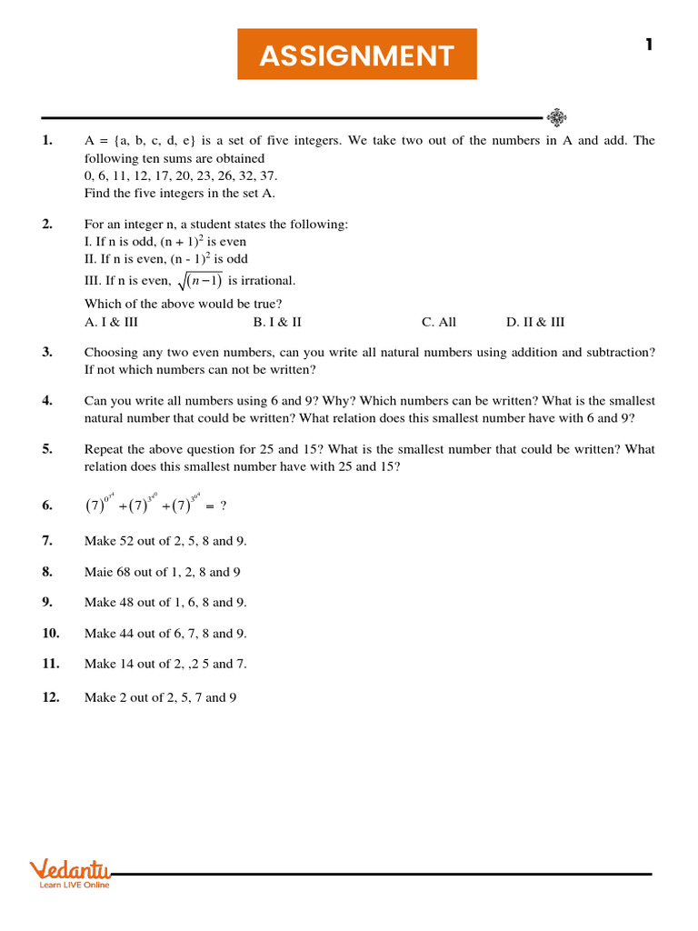 Assignment 1 - Playing With Numbers | PDF | Numbers | Mathematical Objects