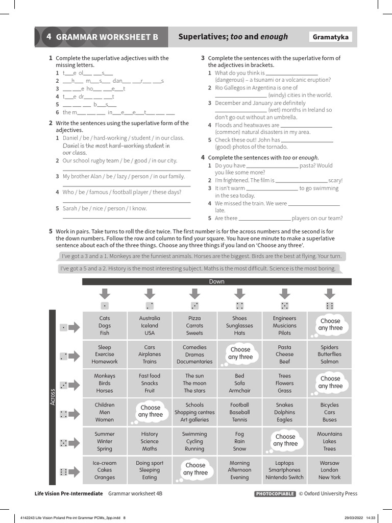 LV Pre Int Grammar Unit4 | PDF LV Pre Int Grammar Unit4 | PDF