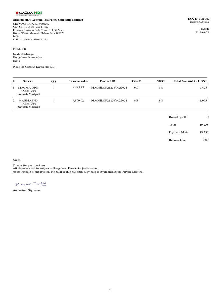 Magma - Invoice | PDF