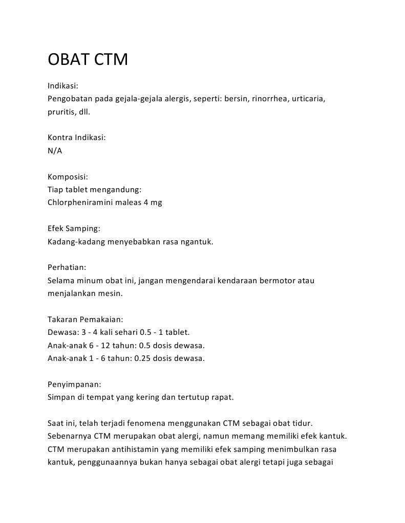 Obat CTM | PDF