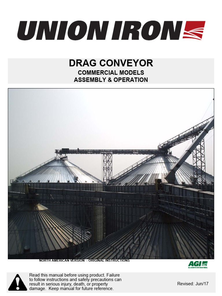 Ui Commercial Drag Conveyor Assembly Operation Na Web | PDF | Screw ...