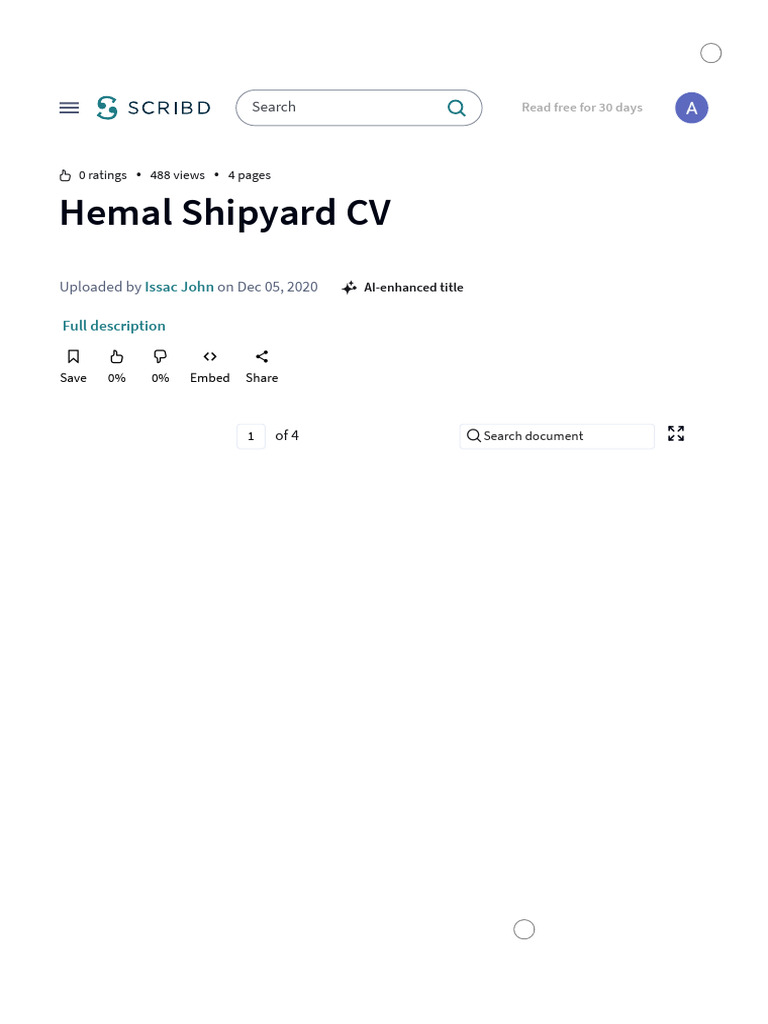 Hemal Shipyard CV - PDF - Ships - Engineer | PDF | Scribd | World Wide Web