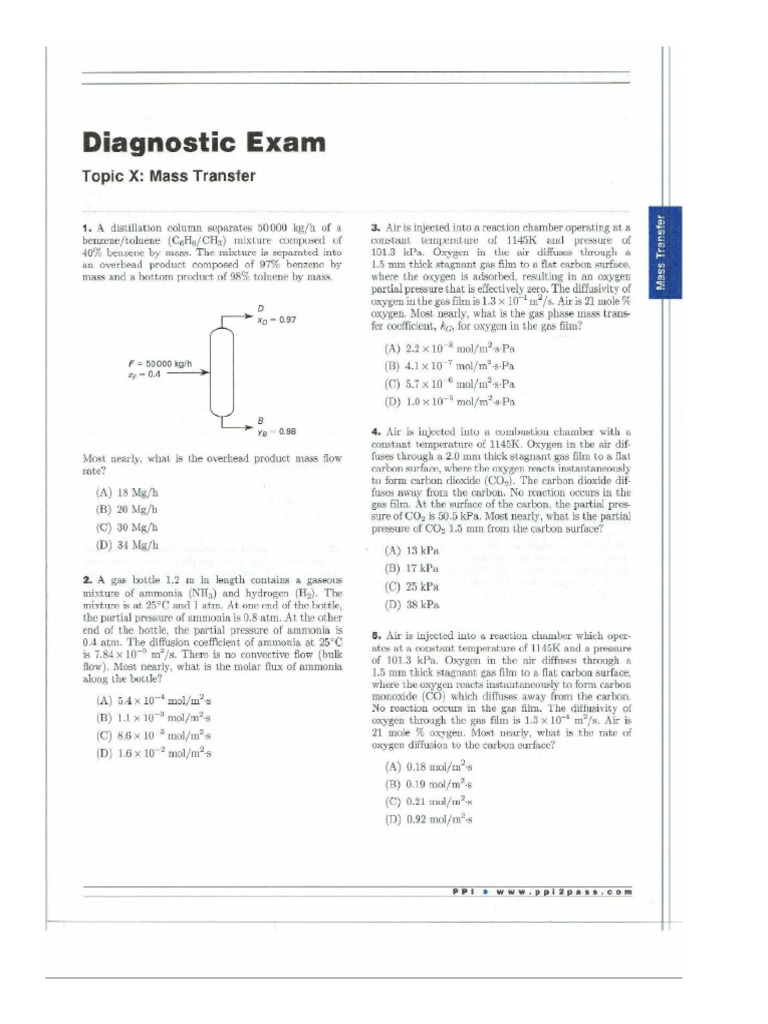 Mass Transfer CC3 | PDF