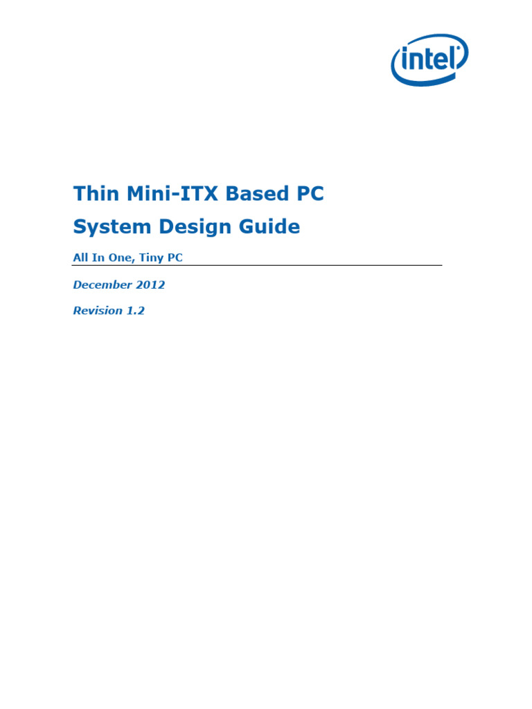 Thin Mini Itx Based PC System Design Guide Rev 1 2 | PDF | Personal ...