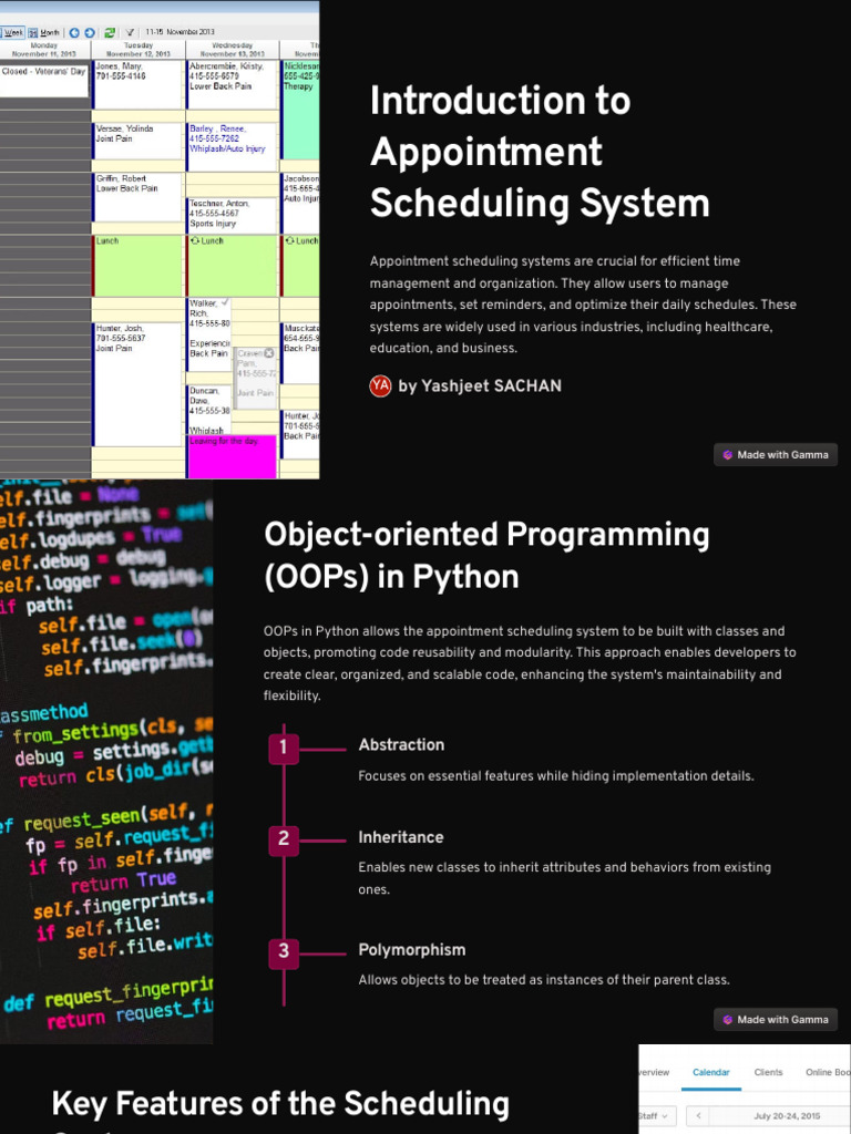 Introduction To Appointment Scheduling System: by Yashjeet SACHAN | Download Free PDF | Class ...