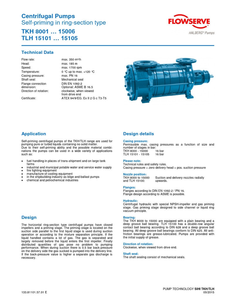 TC FLS Sihi TKH TLH en | PDF | Pump | Bearing (Mechanical)