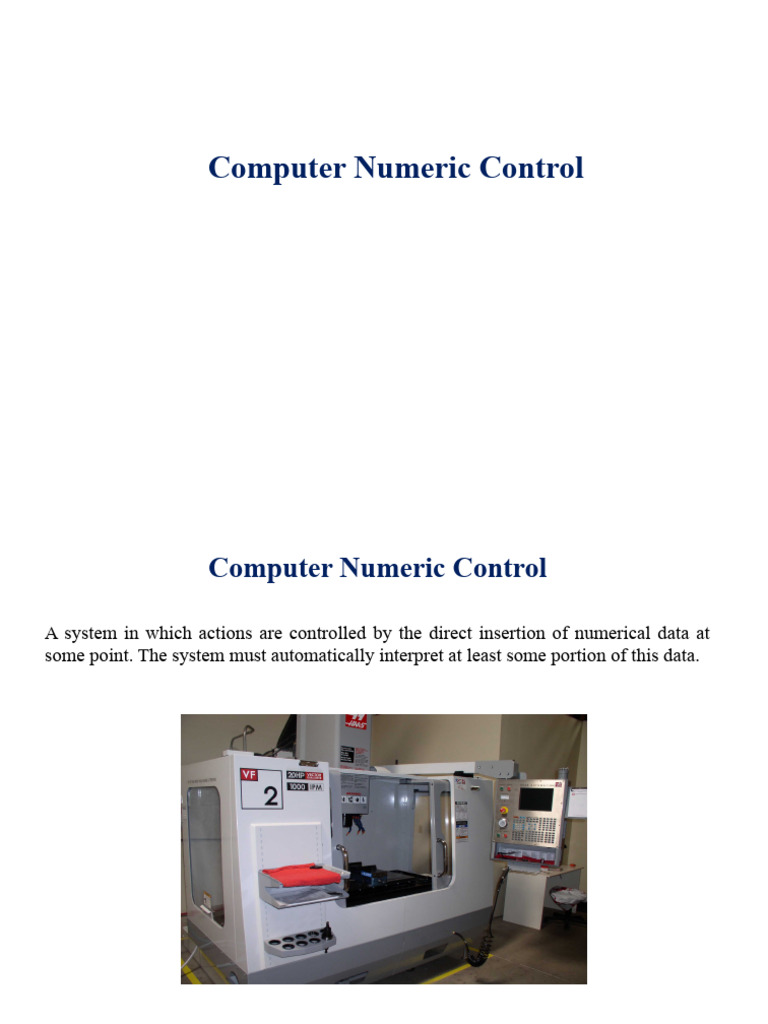 Computer Numeric Control | PDF | Electric Motor | Numerical Control