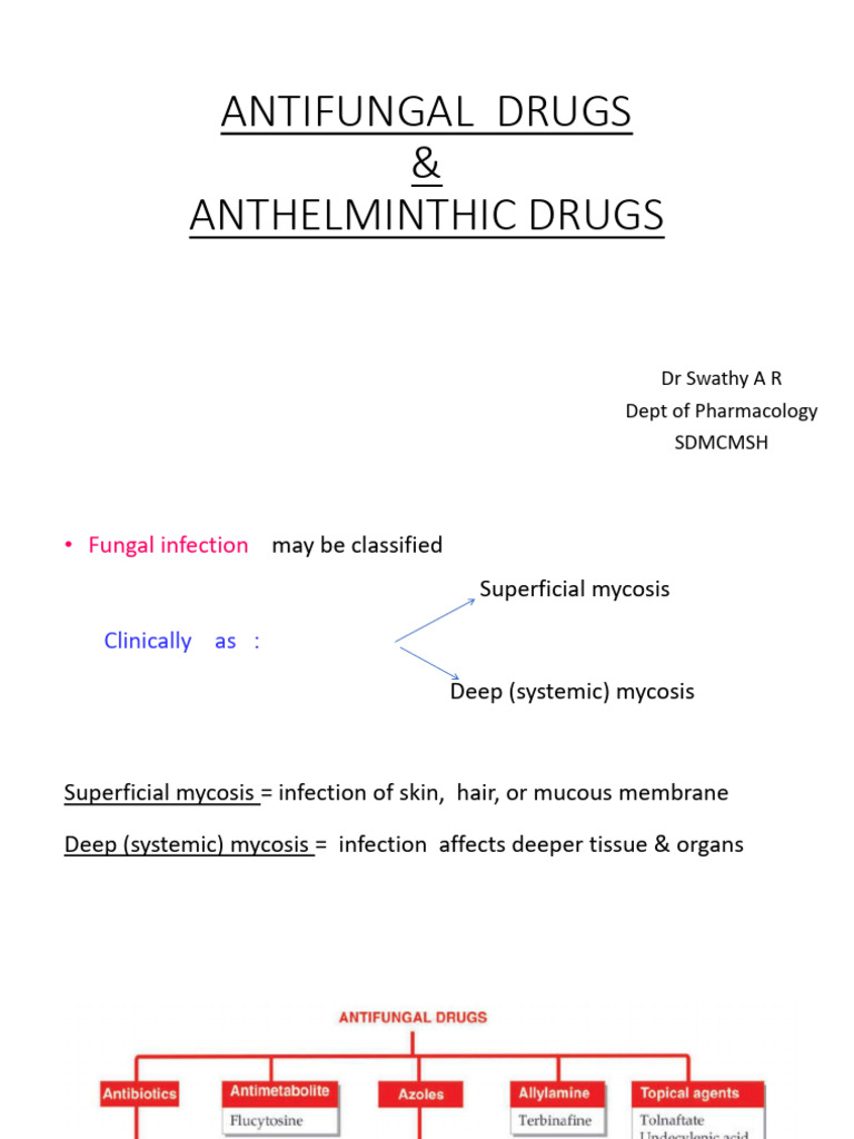 Anti Fungal & Anthelminthic Drugs | PDF | Candidiasis | Clinical Medicine