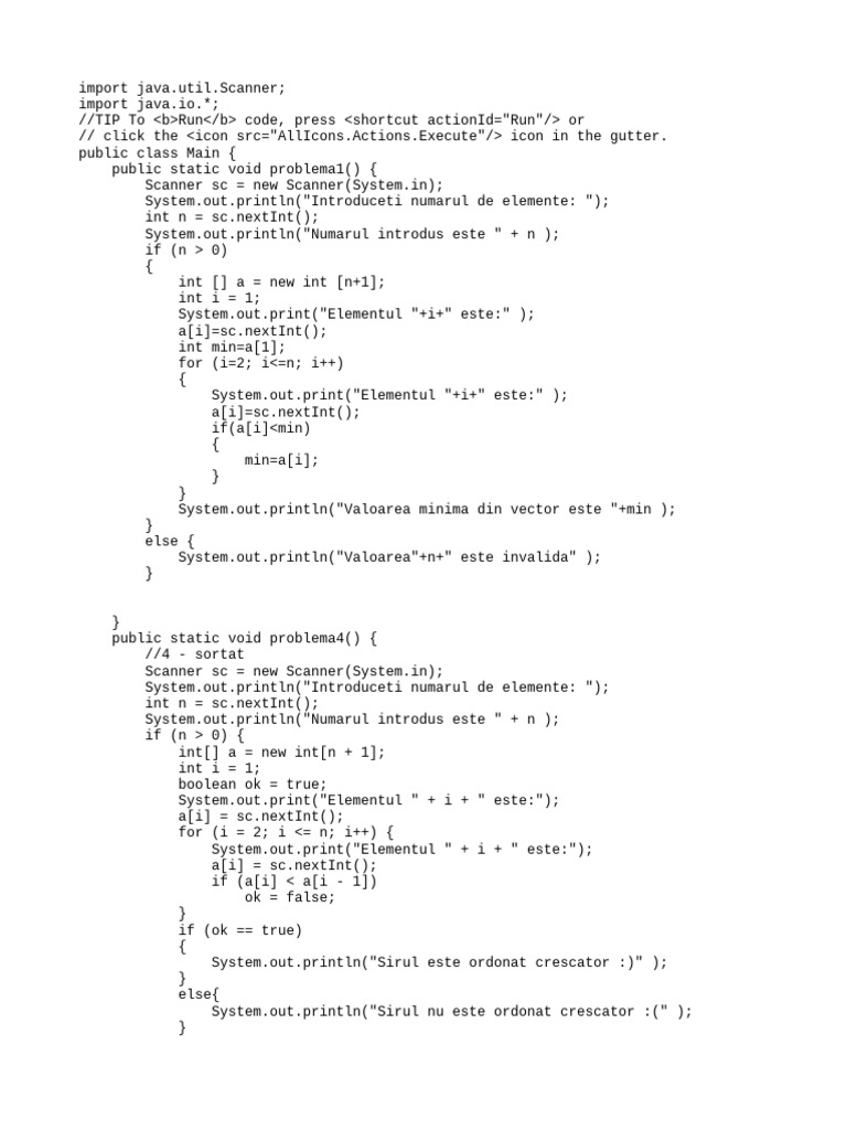 Java Program for Array and Matrix Operations | PDF | Computer Science ...