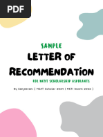 Mext Scholarship Sample Lor | PDF | Communication | Empathy