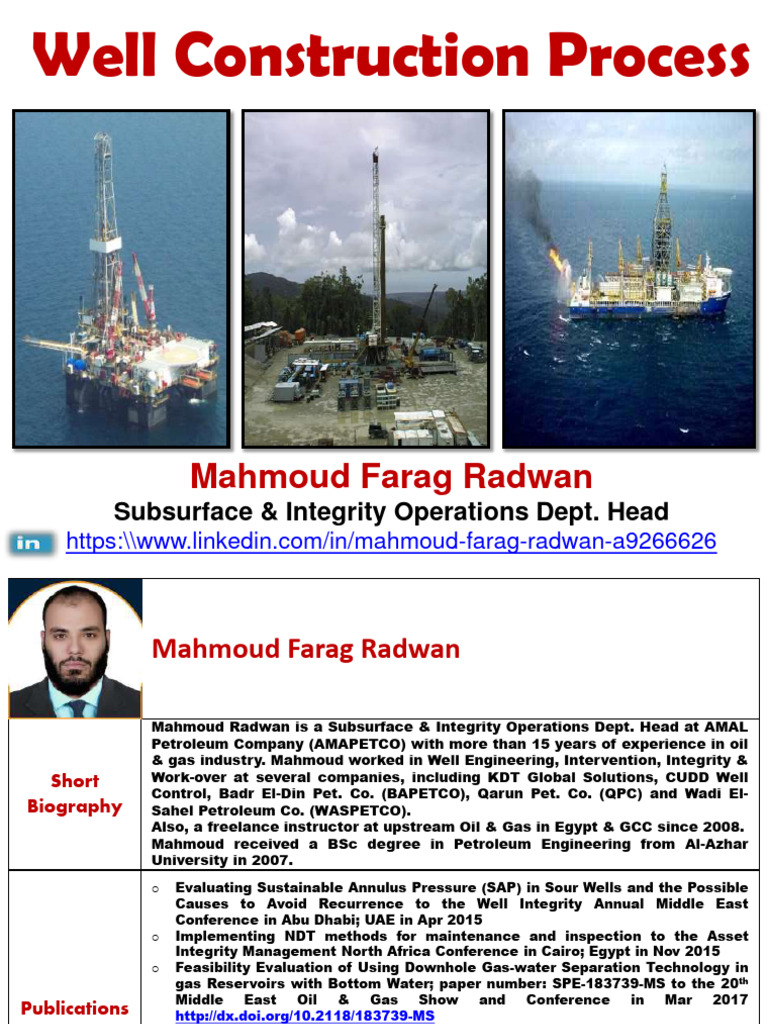 Well Construction Process | PDF | Petroleum | Oil Well