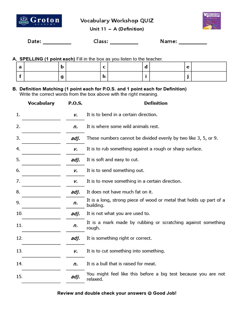 VW Purple Quiz 11A - Definition Ak | PDF