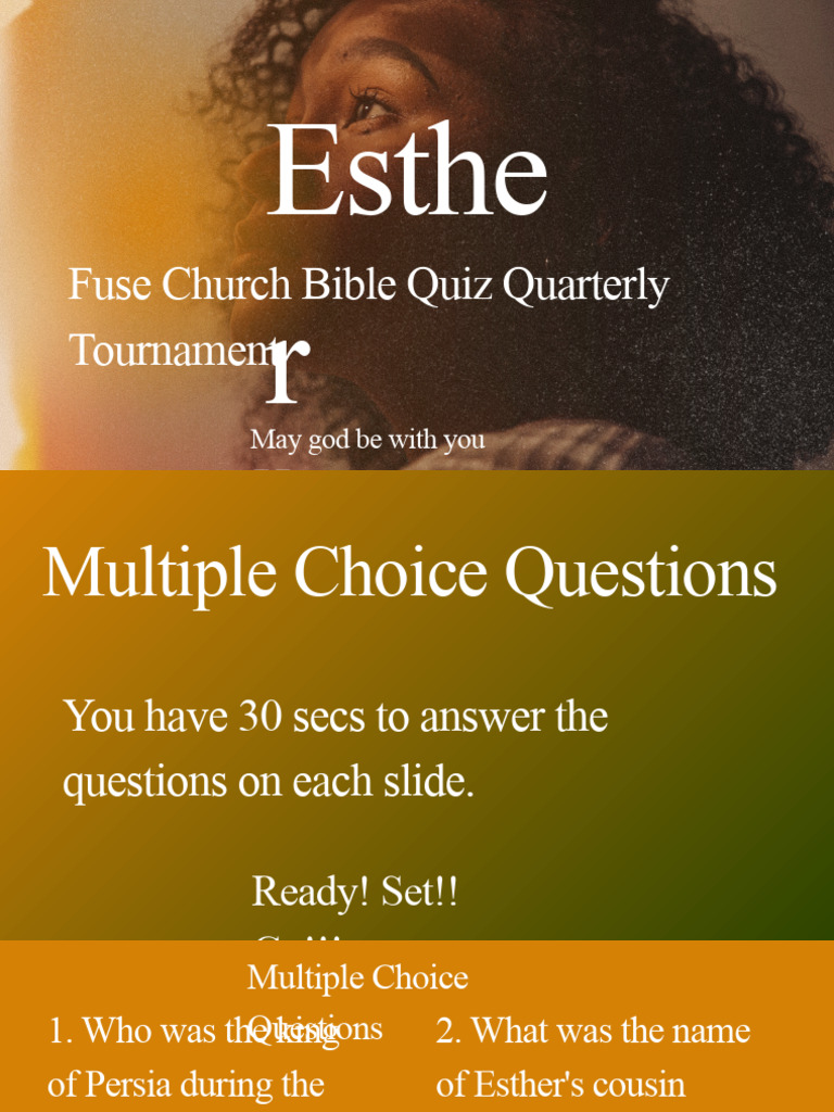 Orange Moody Photography Esther Sermon Christian Church Presentation ...