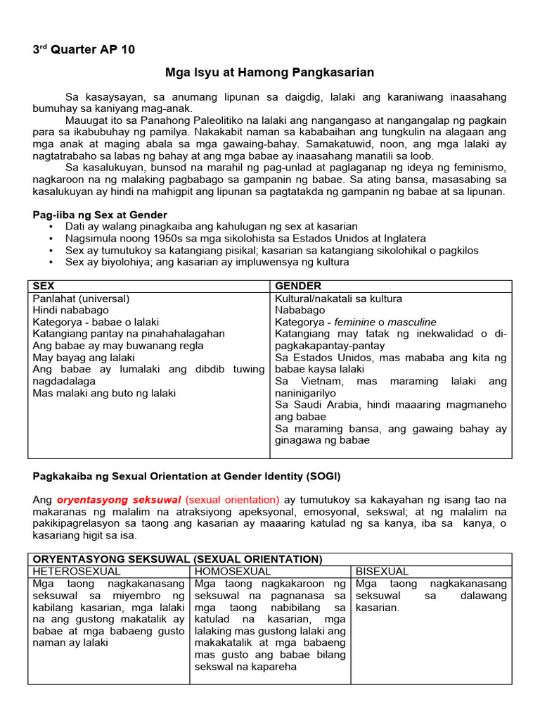 Reviewer Grade 10 3rd Quarter | PDF